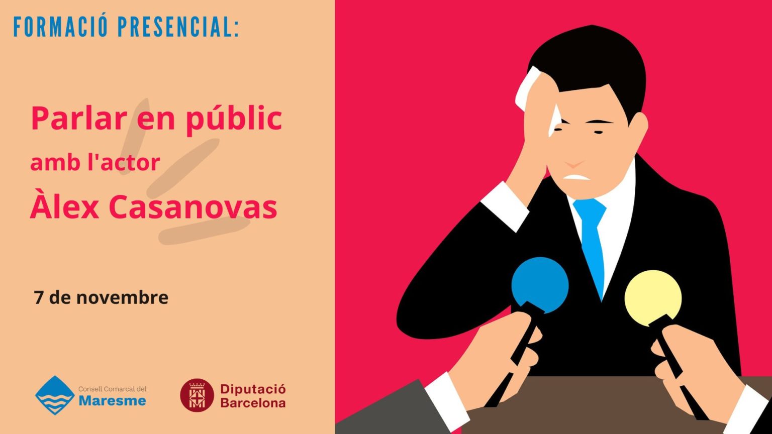 Taller: Parlar en públic amb l’actor Àlex Casanovas | Consell Comarcal ...